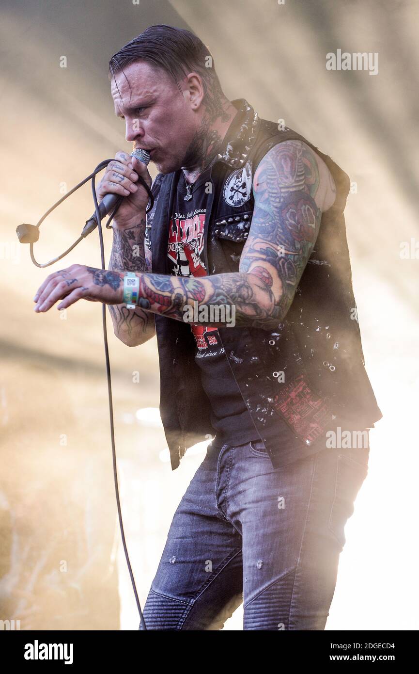 Combichrist performing live in concert during Greenfield Festival in ...