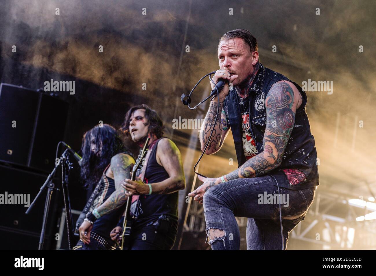 Combichrist performing live in concert during Greenfield Festival in ...