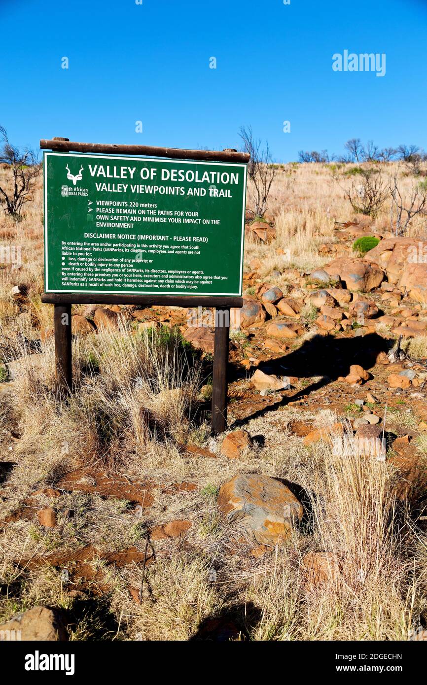 In south africa valley of desolation Stock Photo - Alamy