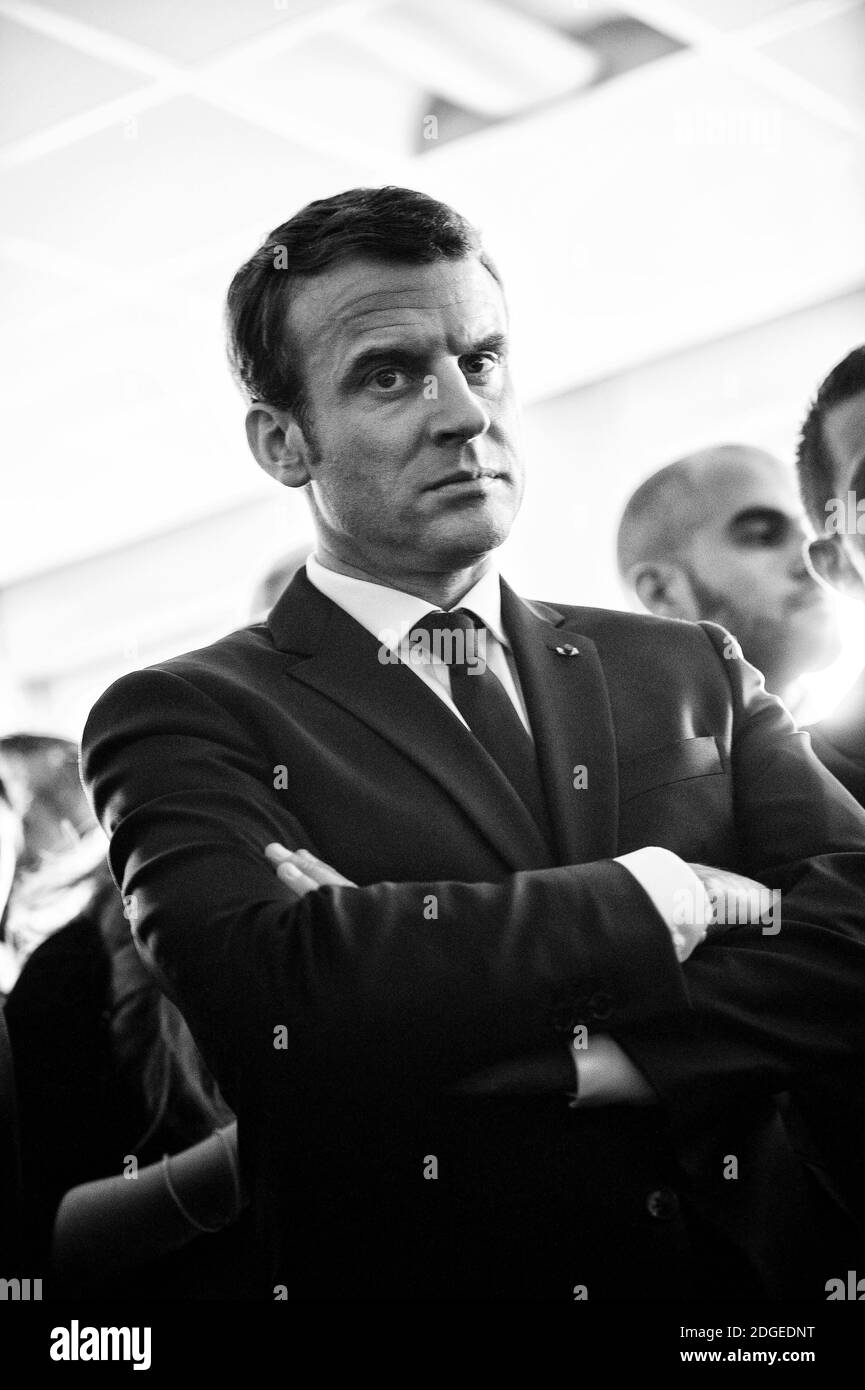President emmanuel macron Black and White Stock Photos & Images - Alamy