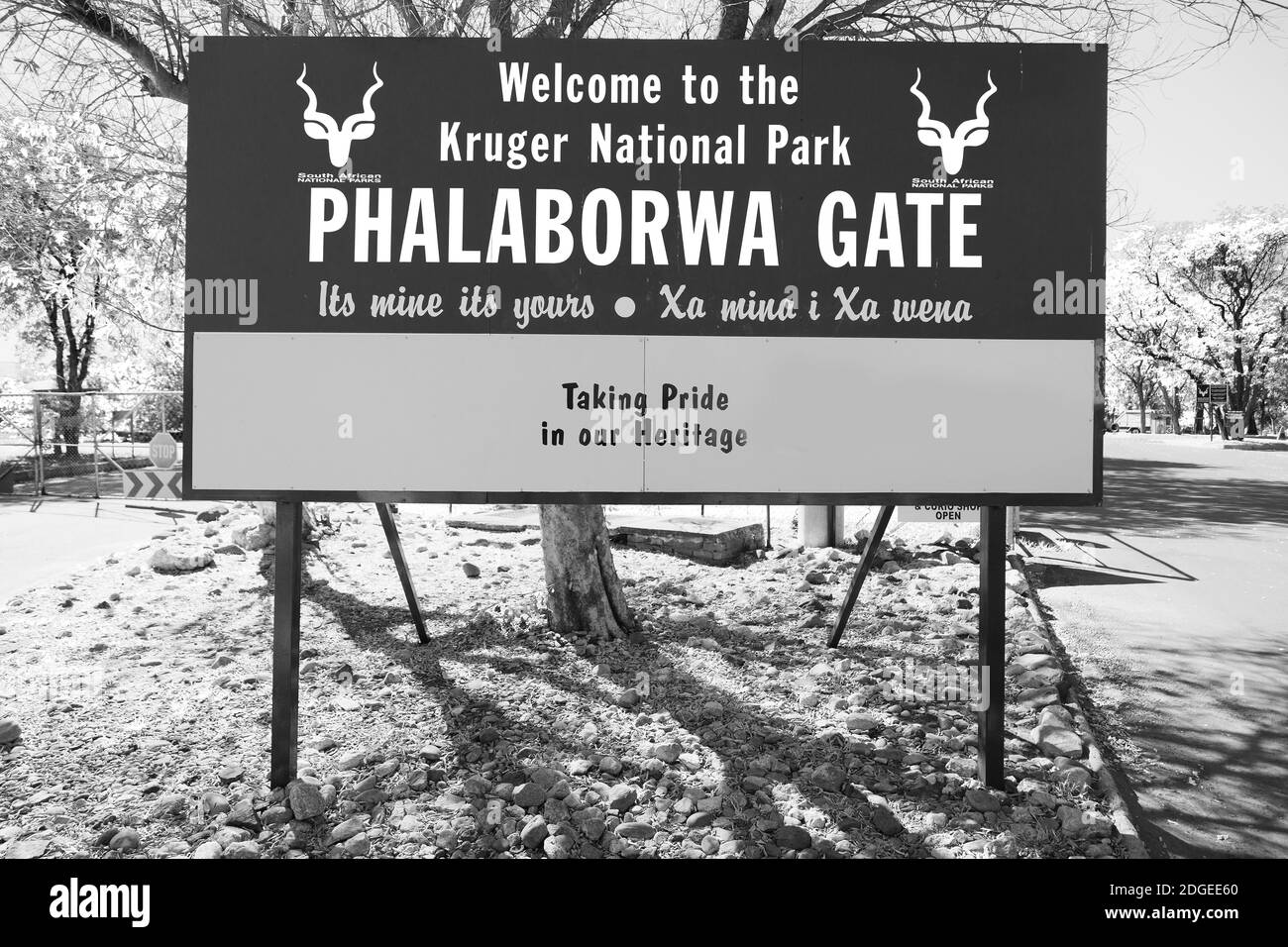 In south africa gate signal entrance Stock Photo - Alamy