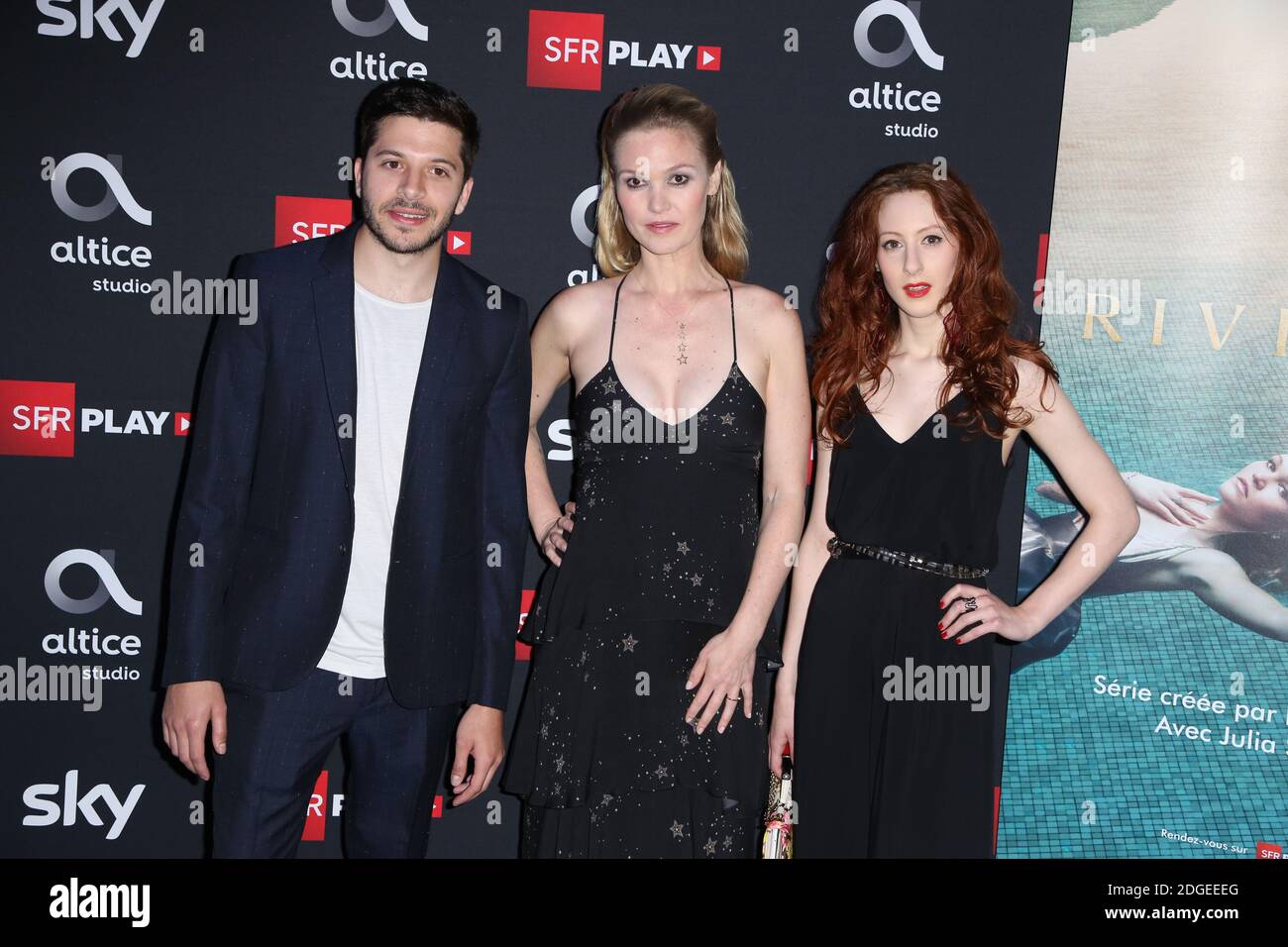 Dimitri Leonidas, Julia Stiles and Roxane Duran attending Riviera-La ...