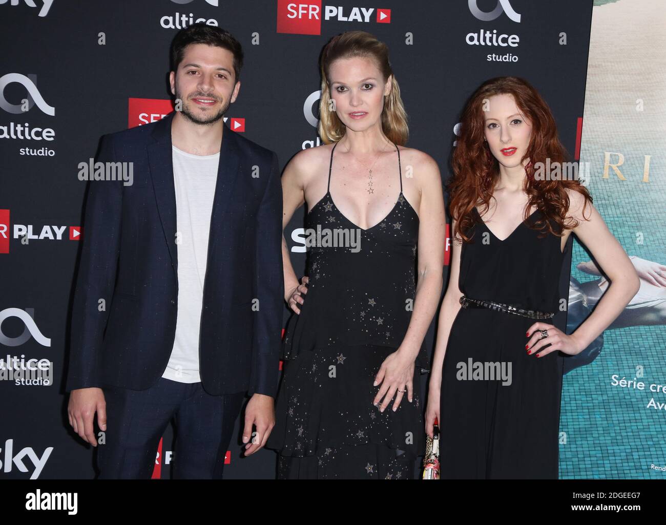 Dimitri Leonidas, Julia Stiles and Roxane Duran attending Riviera-La ...