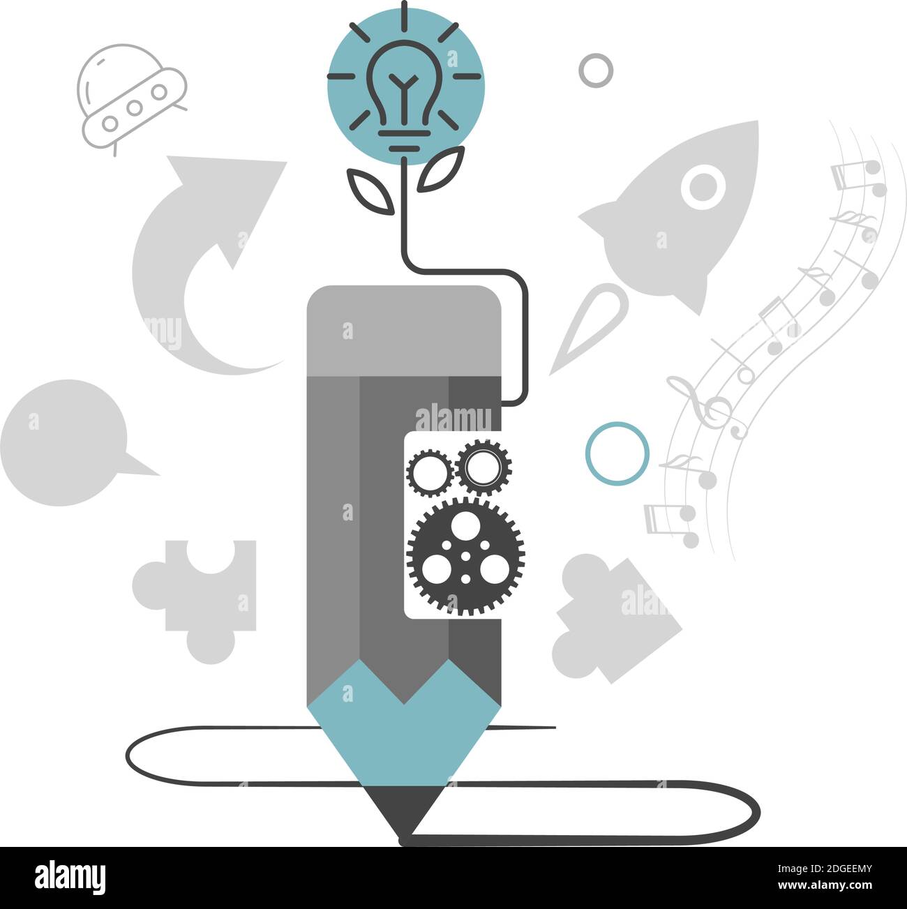 Creative writing vector vectors hi-res stock photography and images - Alamy