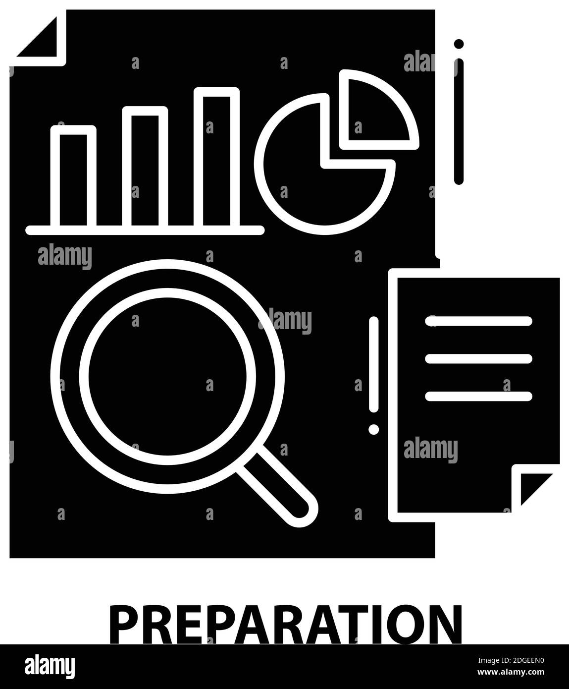 preparation icon, black vector sign with editable strokes, concept ...