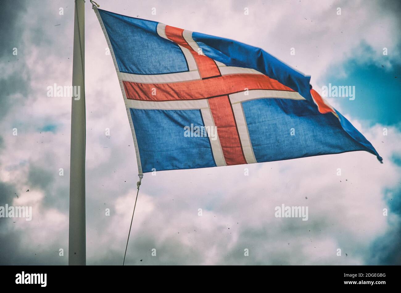 Iceland waving flag hi-res stock photography and images - Alamy