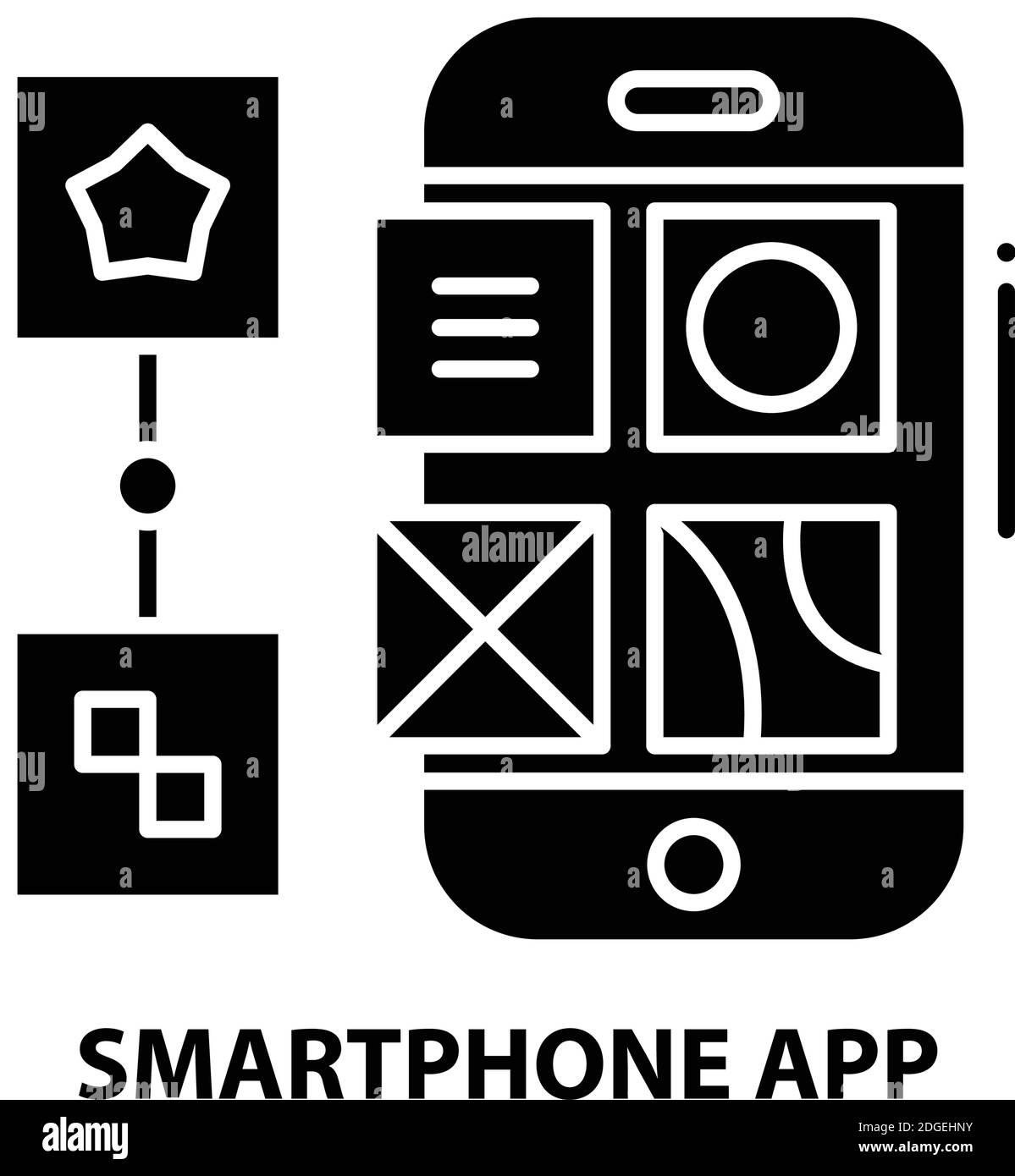 Mobile App Icon Black