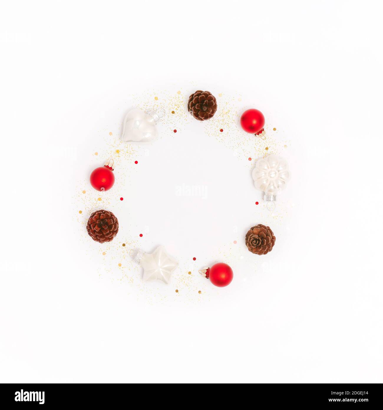 Festive wreath frame made Cut Out Stock Images & Pictures - Alamy