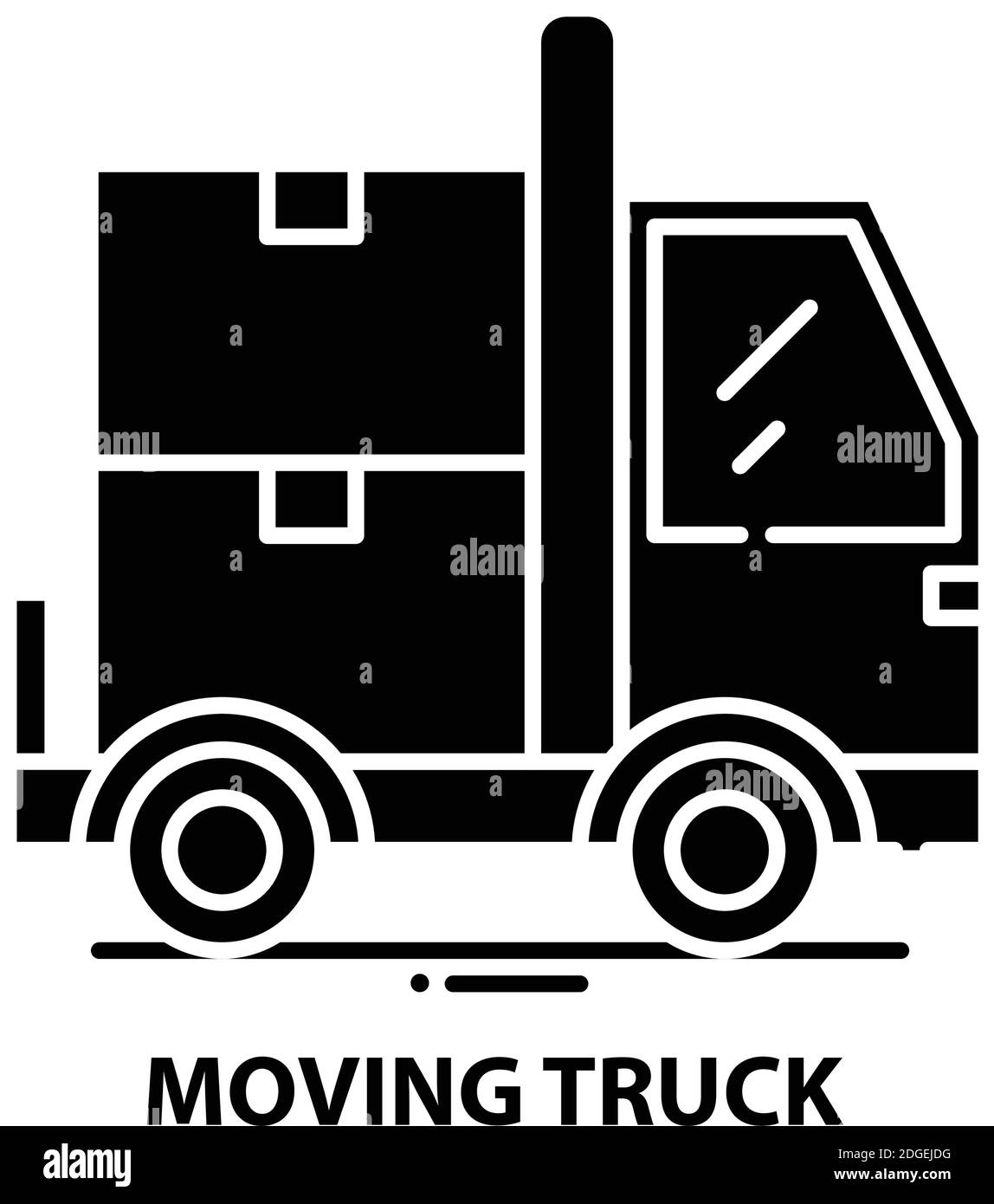 Truck moving house Black and White Stock Photos & Images - Alamy