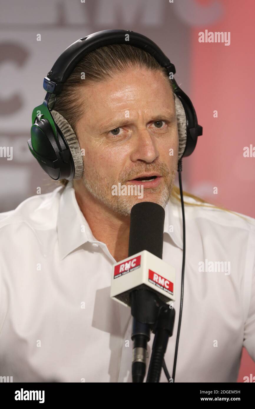 Exclusive - Emmanuel Petit at the 'Manu and Coach' sport talk show on ...