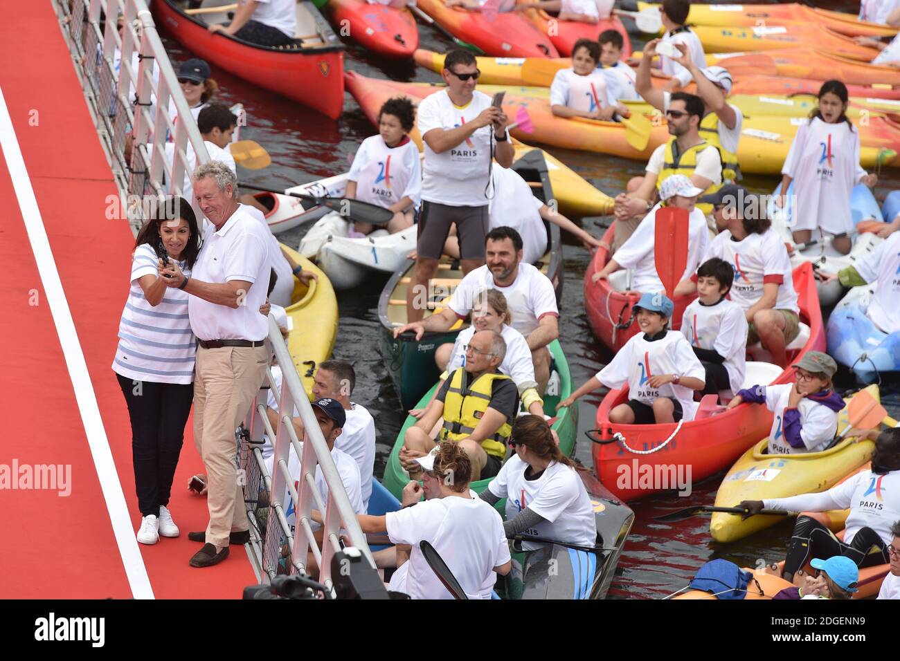 Anne Hidalgo and Guy Drut attend events to promote the candidacy of the ...
