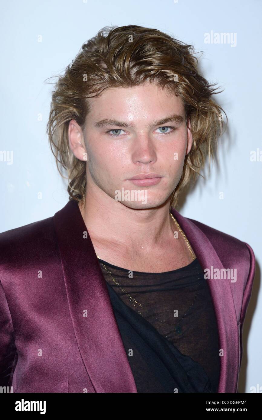 Jordan Barrett attending the Balmain show during the Paris Men’s ...