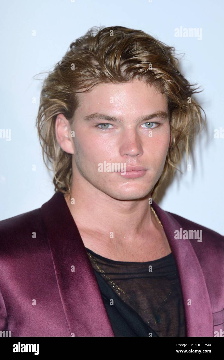 Jordan Barrett attending the Balmain show during the Paris Men’s ...