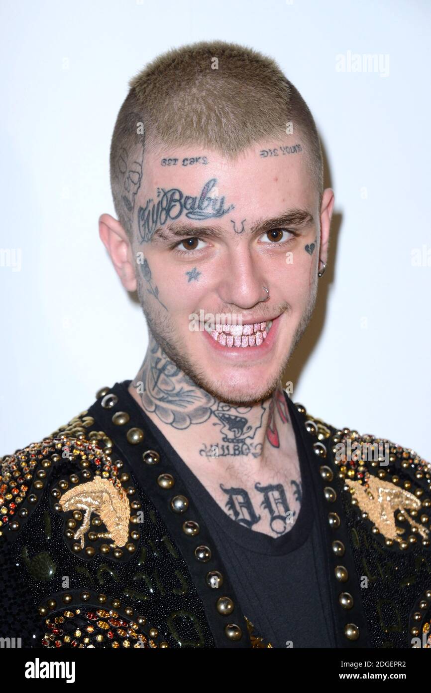 Lil Peep attending the Balmain show during the Paris Men’s fashion Week ...