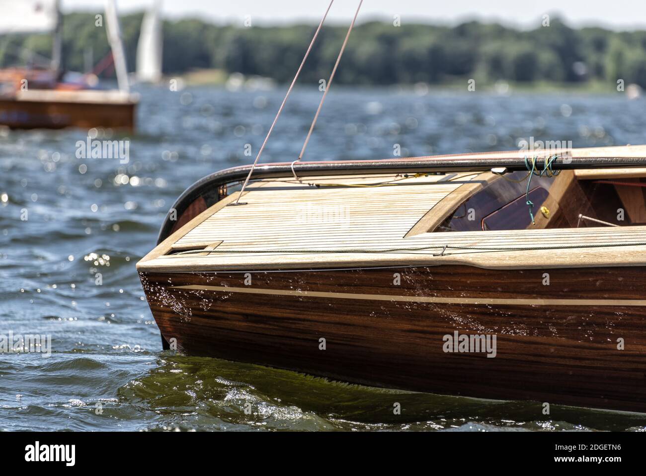 Stern of a classic sailing yacht on a lake in a regatta Stock Photo - Alamy