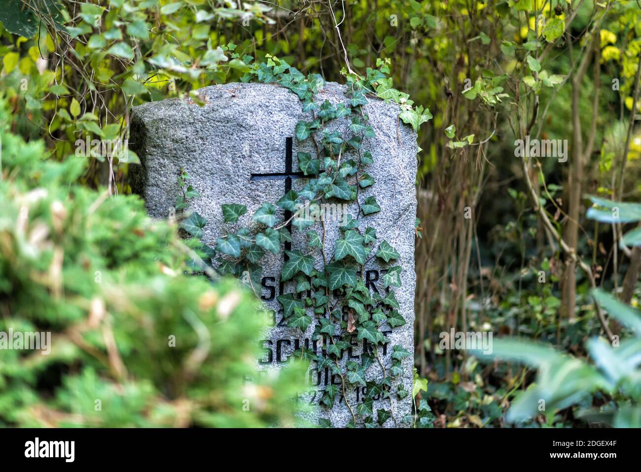 Cemetery with old graves Stock Photo - Alamy