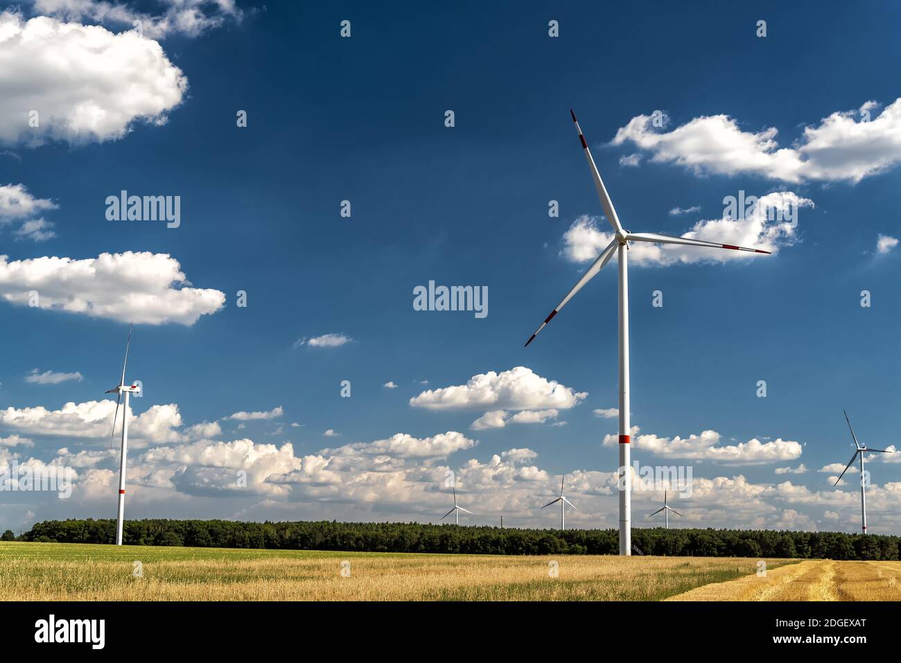 Wind energy park in Germany Stock Photo - Alamy