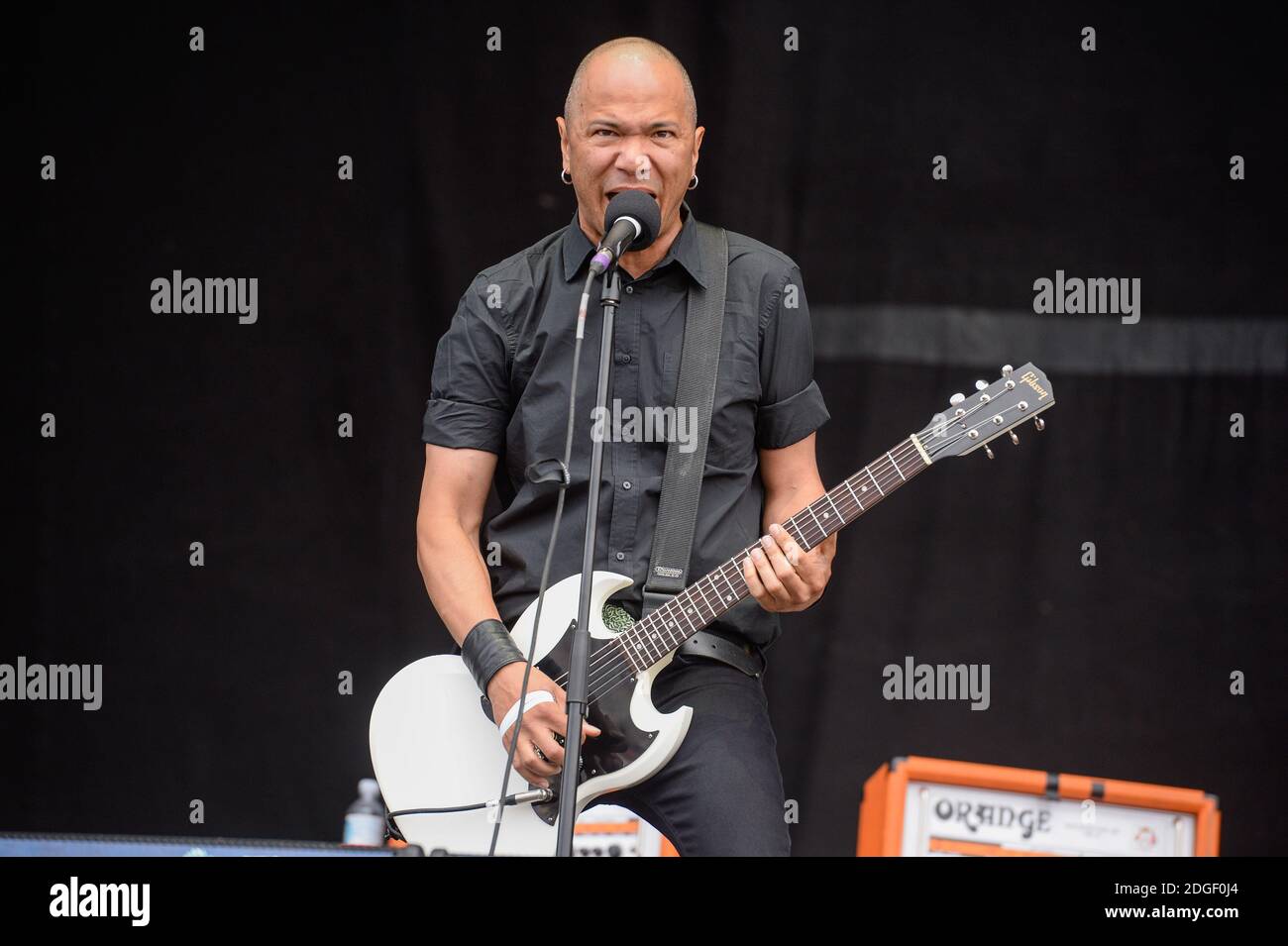 Danko Jones performing live on stage during Southside Festival in ...