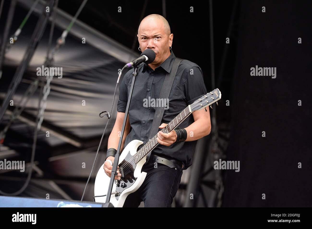 Danko Jones performing live on stage during Southside Festival in ...