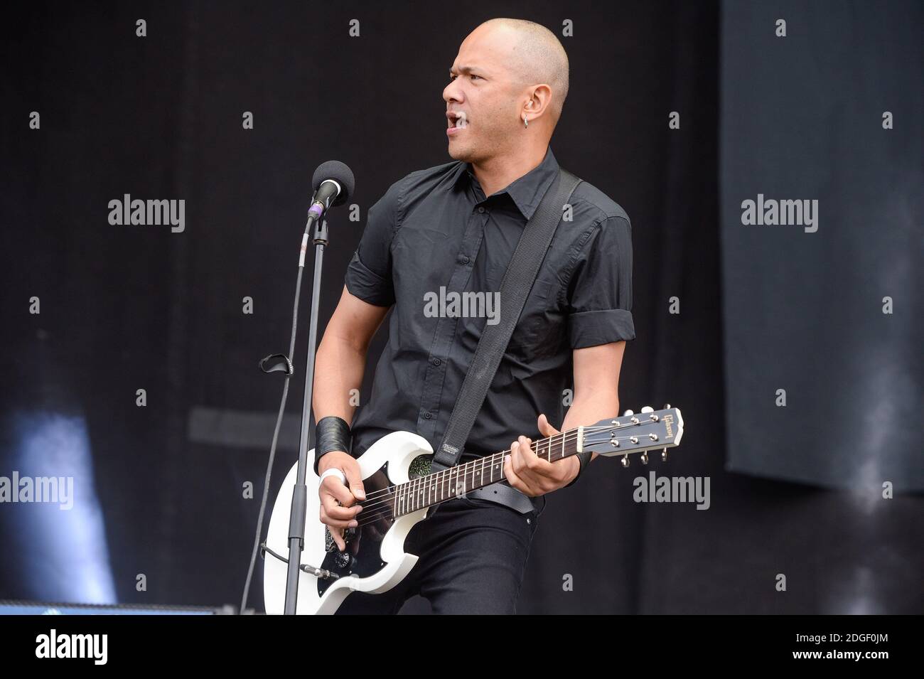 Danko Jones performing live on stage during Southside Festival in ...
