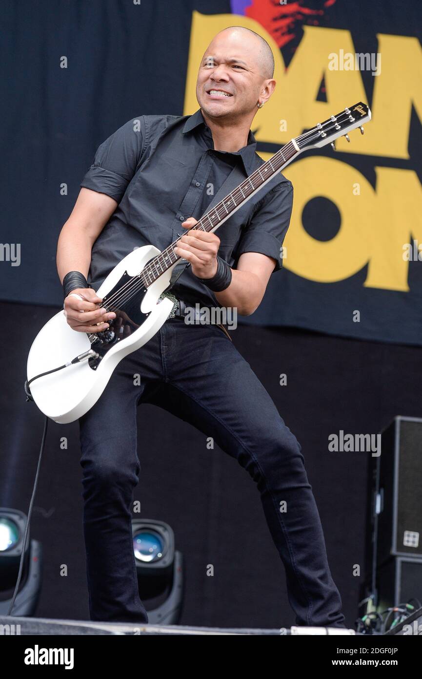 Danko Jones performing live on stage during Southside Festival in ...
