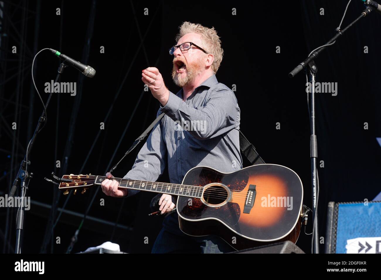 Flogging Molly performing live on stage during Southside Festival in ...