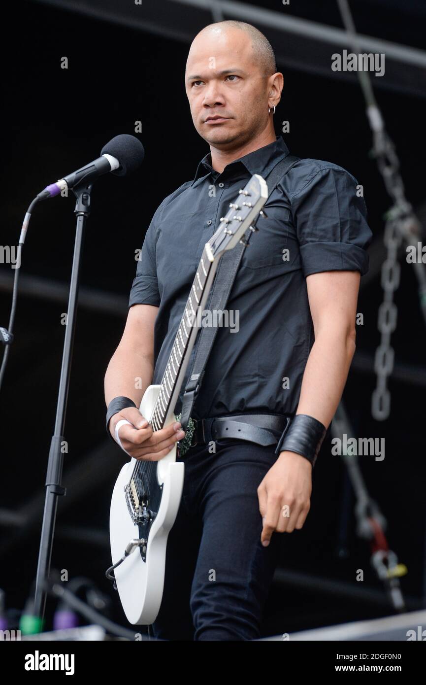 Danko Jones performing live on stage during Southside Festival in ...