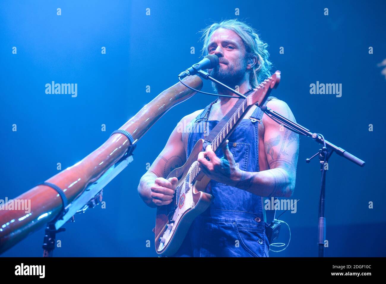 Xavier Rudd performing live on stage during Southside Festival in ...