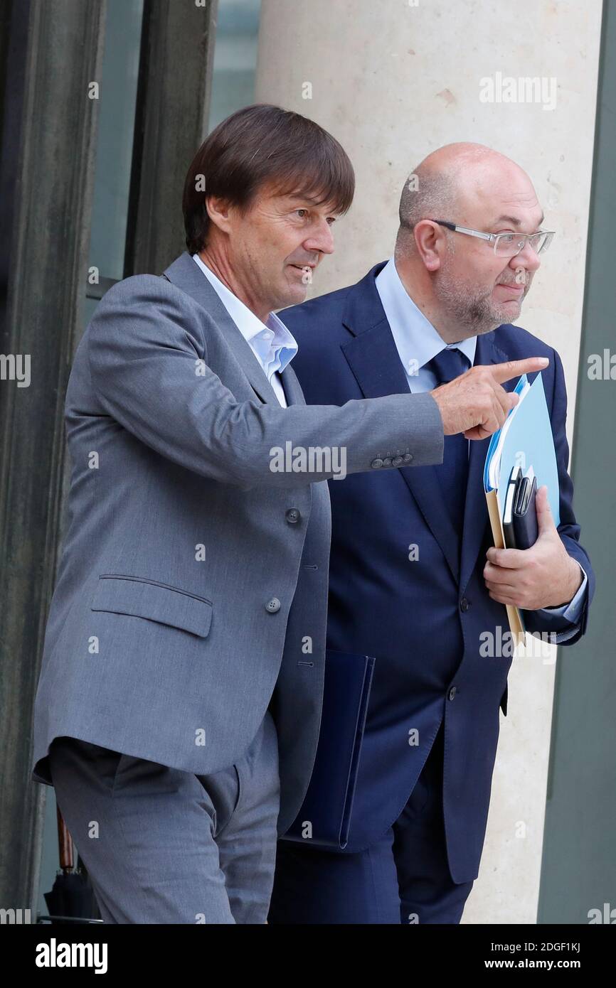 Minister for Ecological Transition and solidarity Nicolas Hulot and ...