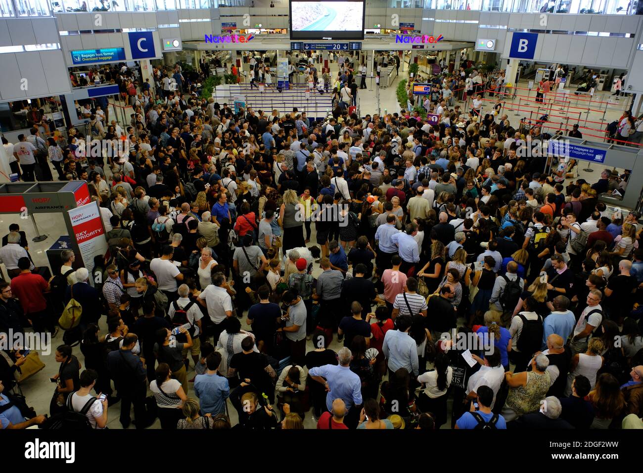 Chaos at Orly Airport due to an agent airport strike in Paris, France ...