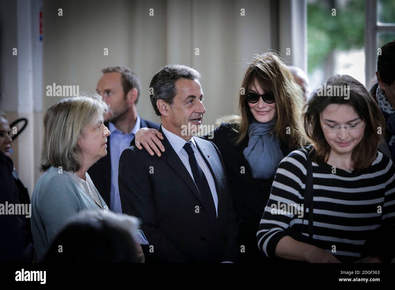Former French President Nicolas Sarkozy and his wife Carla Bruni ...