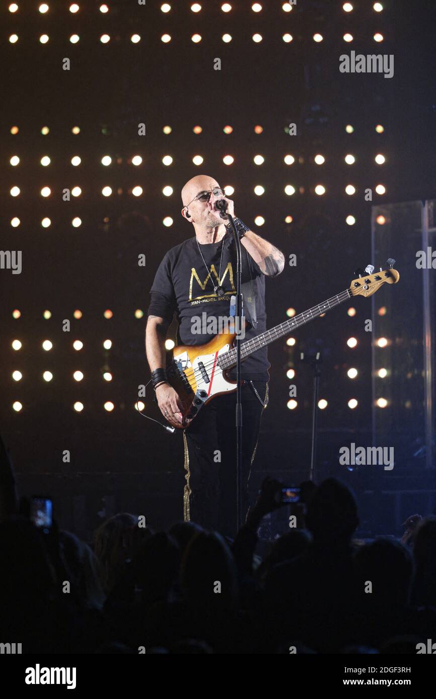 French singer Pascal Obispo performs live on stage at 'Le Tigre' with ...