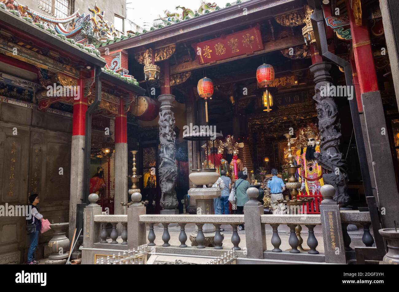 Famous attraction of Qingshan Temple at Taipei Stock Photo - Alamy