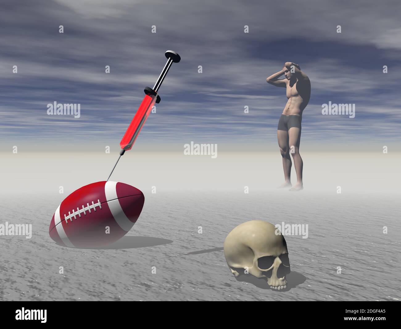 Effects of doping in sport - 3d rendering Stock Photo - Alamy