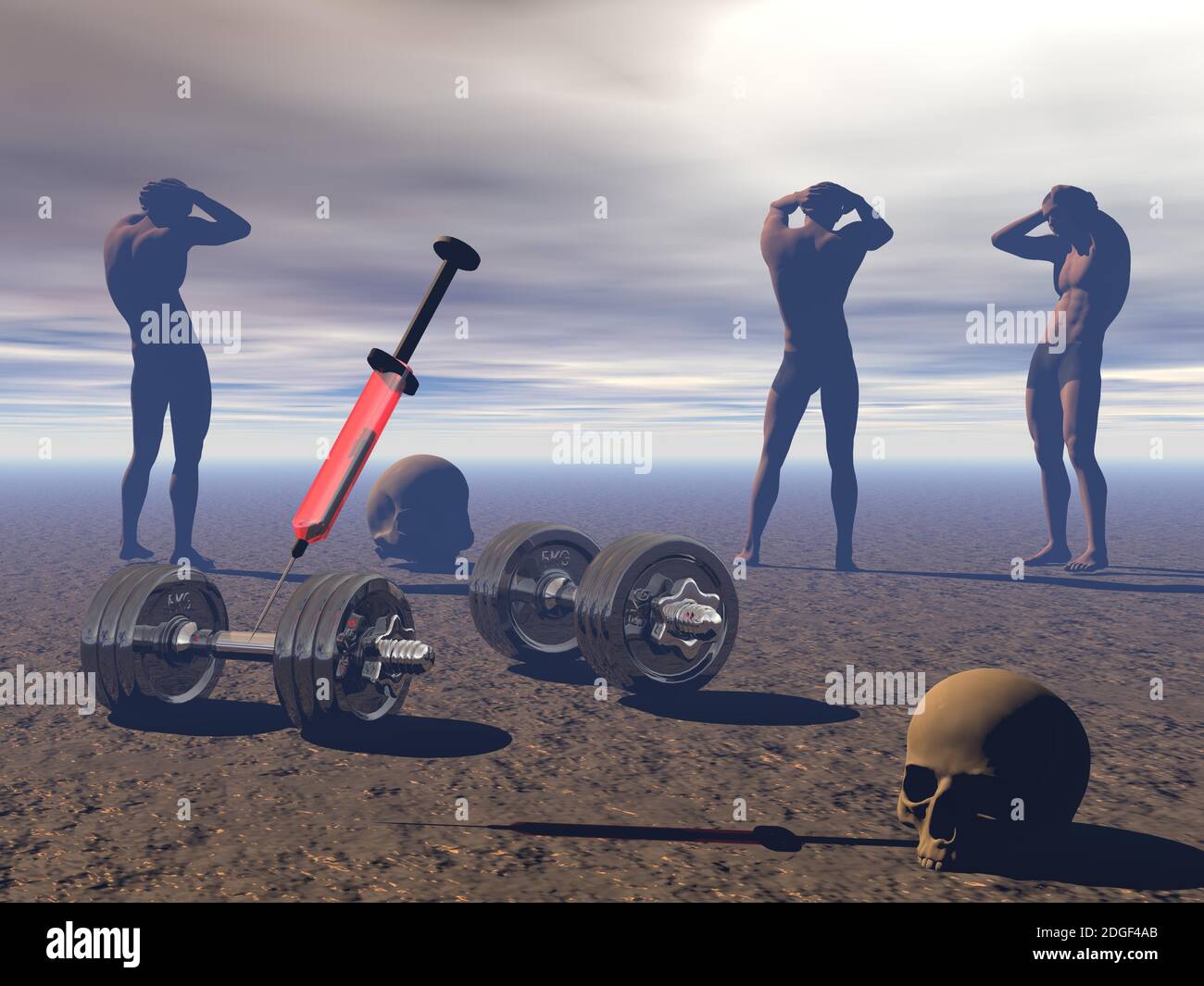 Effects of doping in sport - 3d rendering Stock Photo - Alamy