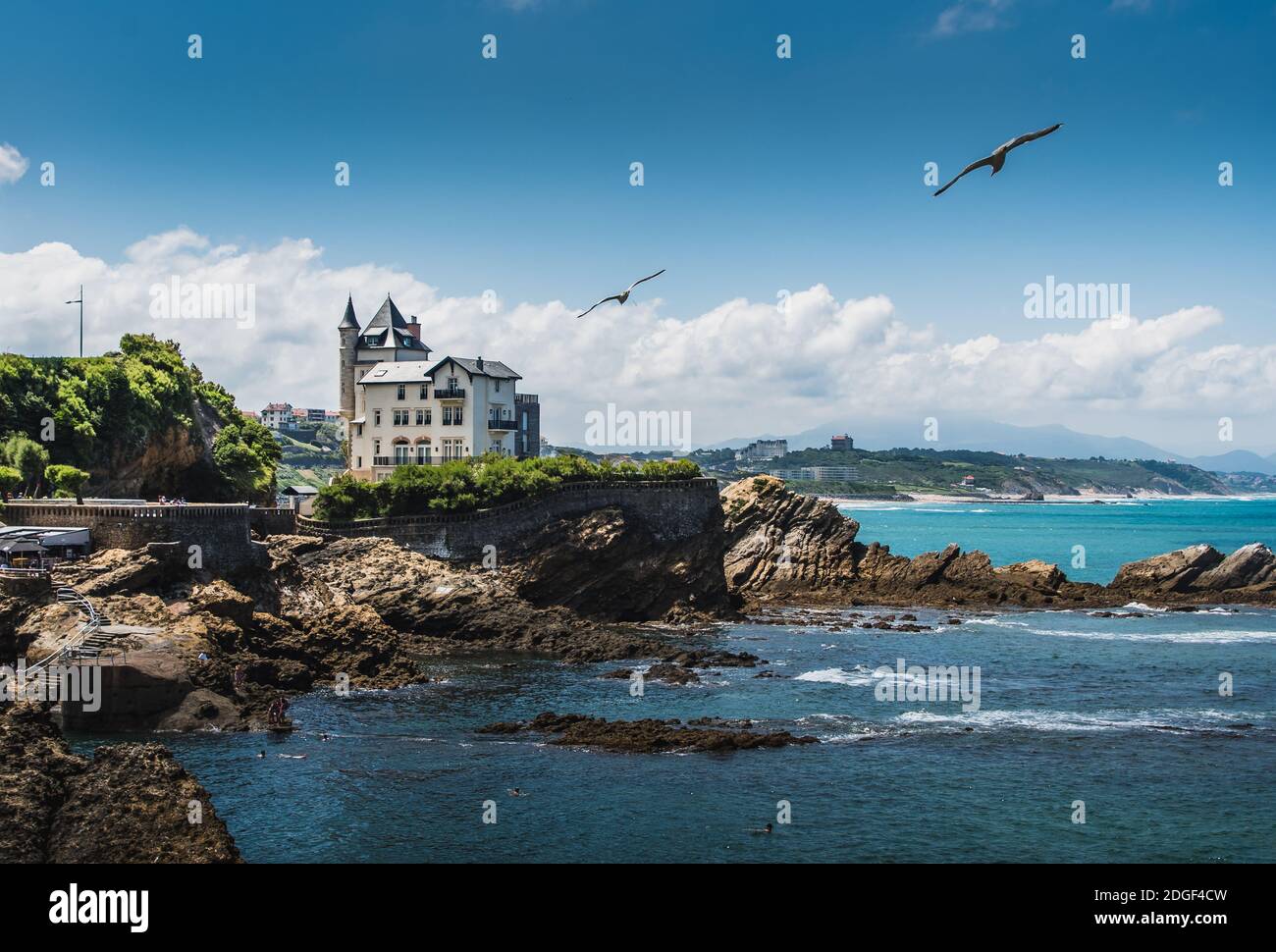 Typical house of the city of Biarritz on the Atlantic coast Stock Photo ...
