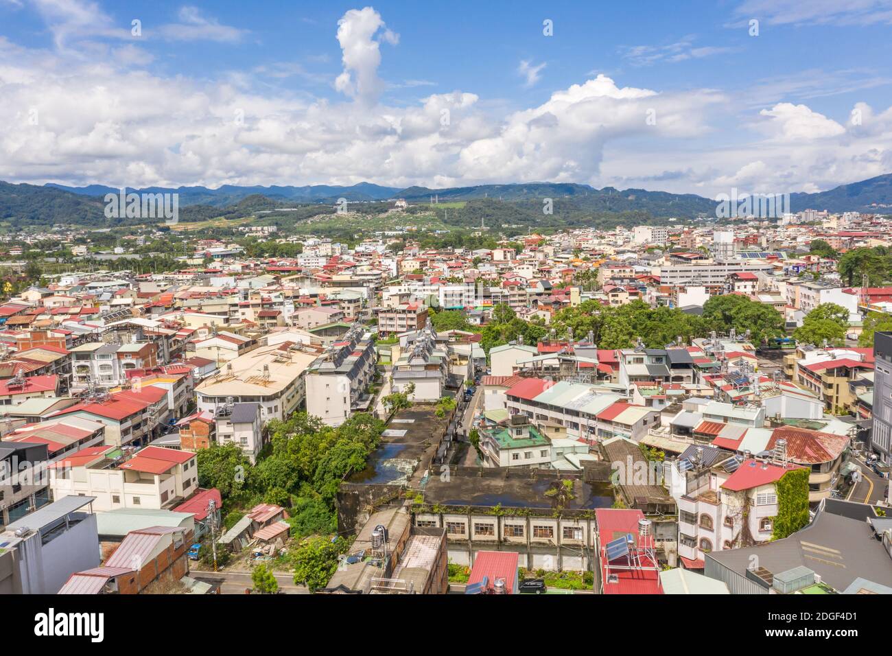 Aerial view of Puli town Stock Photo - Alamy