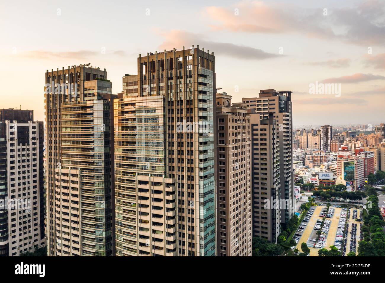 Cityscape of Taichung city with skyscrapers Stock Photo - Alamy