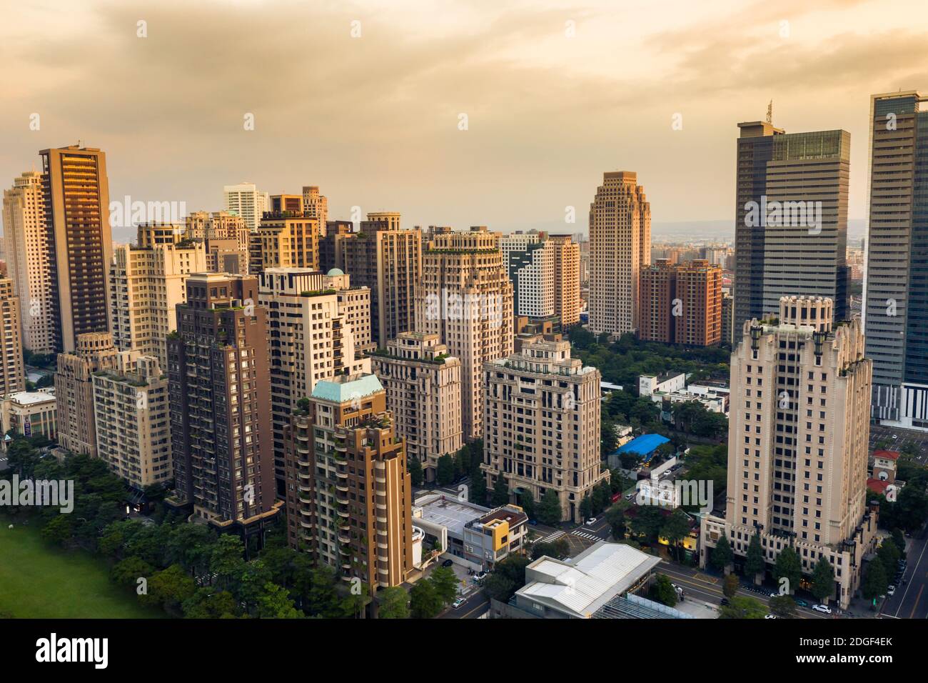 Cityscape of Taichung city with skyscrapers Stock Photo - Alamy