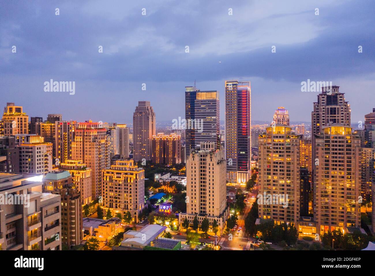 Cityscape of Taichung city with skyscrapers Stock Photo - Alamy
