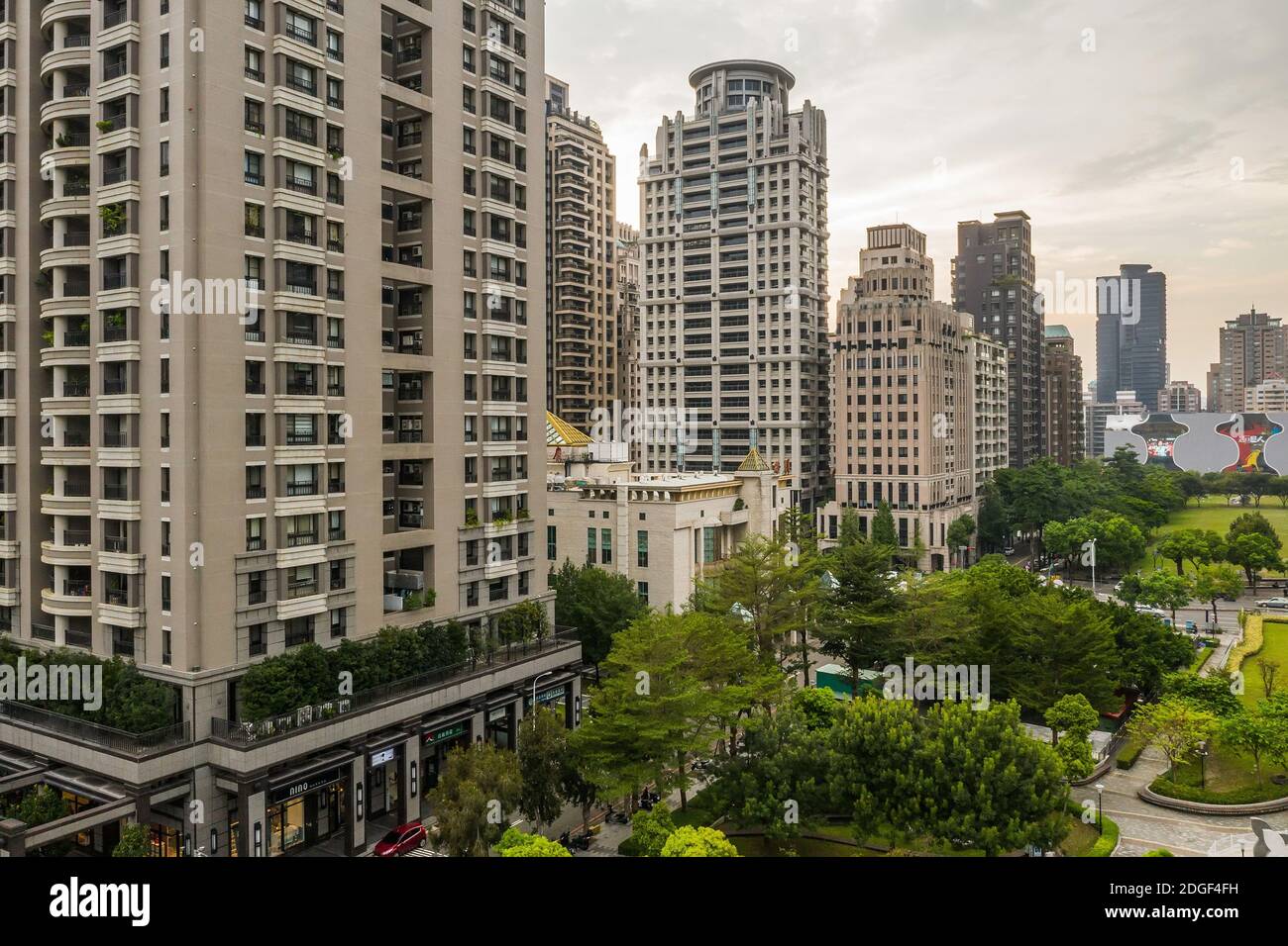 Cityscape of Taichung city with skyscrapers Stock Photo - Alamy
