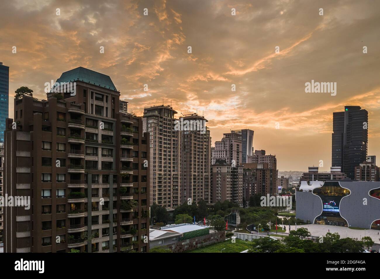 Cityscape of Taichung city with skyscrapers Stock Photo - Alamy