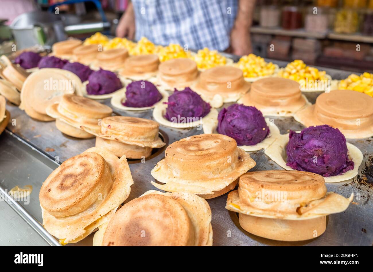 Taiwanese snacks of wheel pies Stock Photo - Alamy