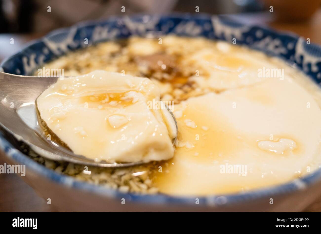 Taiwan snacks of iced tofu pudding Stock Photo - Alamy