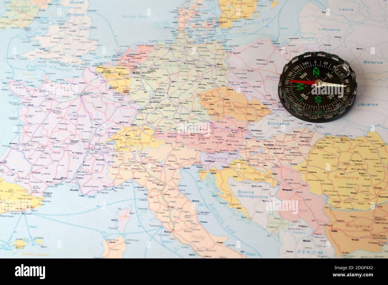 compass on map, compass and map Stock Photo - Alamy