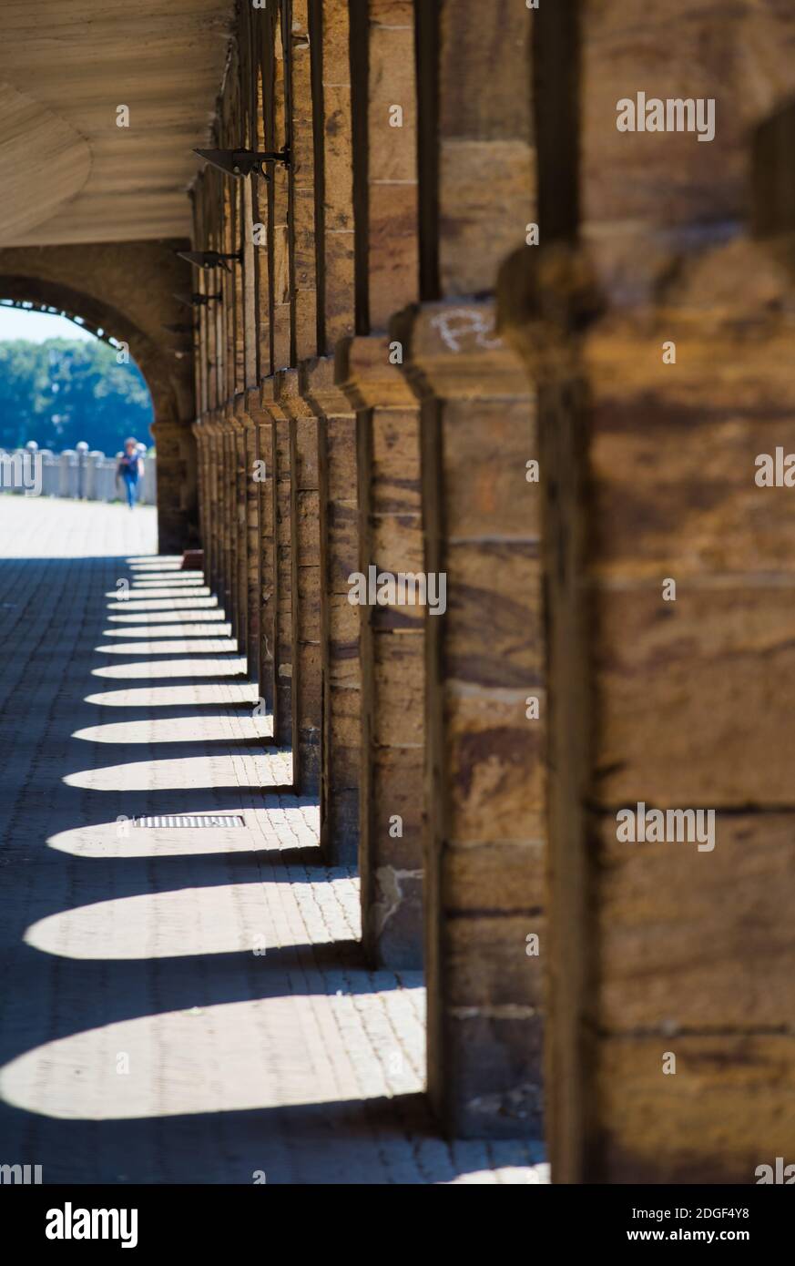 Traditional German architecture with arched passage Stock Photo - Alamy