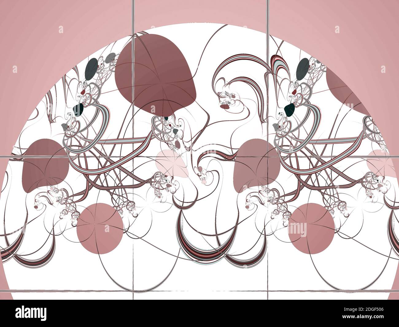 Fractal image: fancy abstract drawing, light background Stock Photo - Alamy