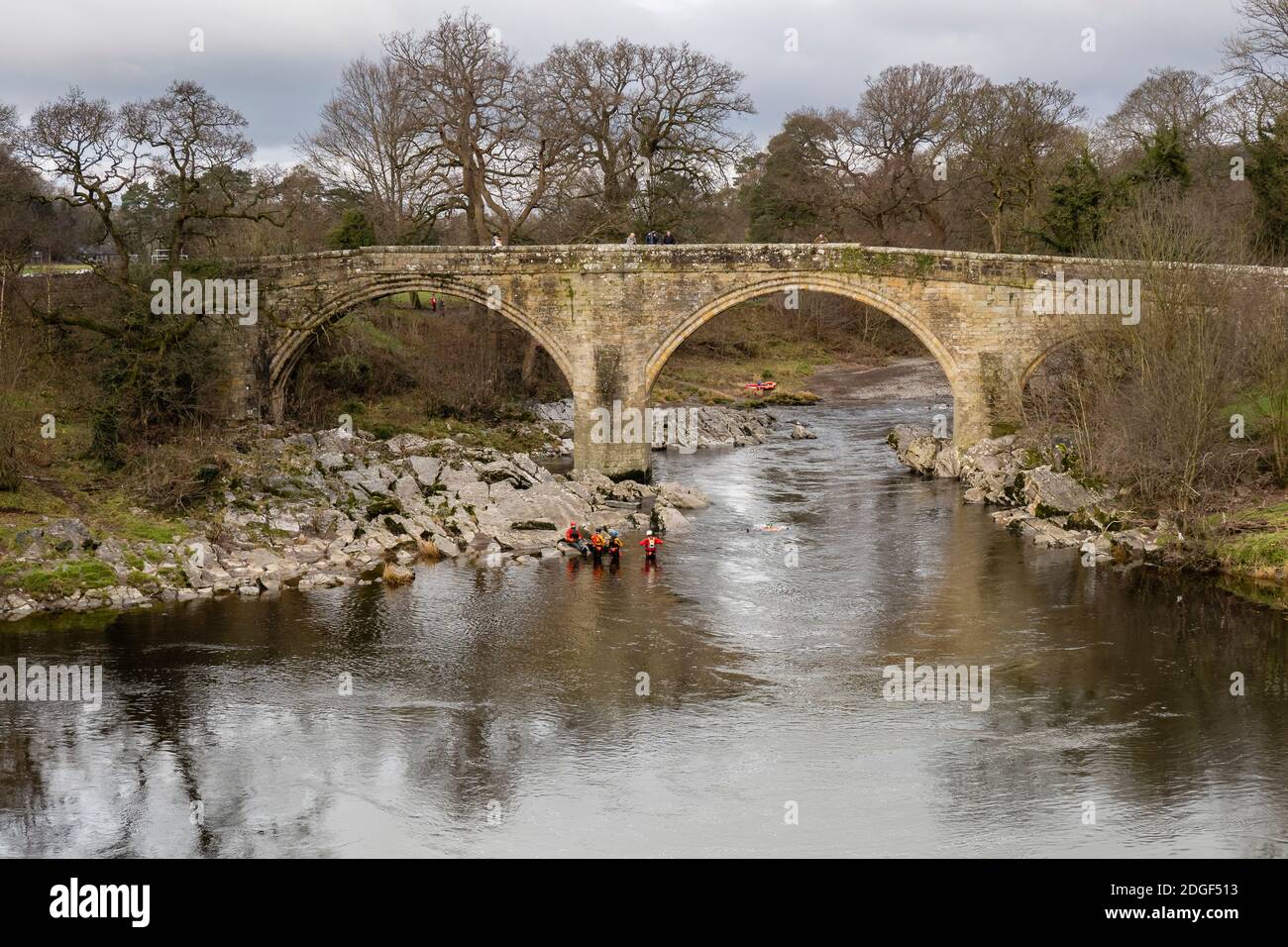 06.12.2020 Devils Bridge, Kirkbly Lonsdale, Cumbria, UK. Spanning the ...