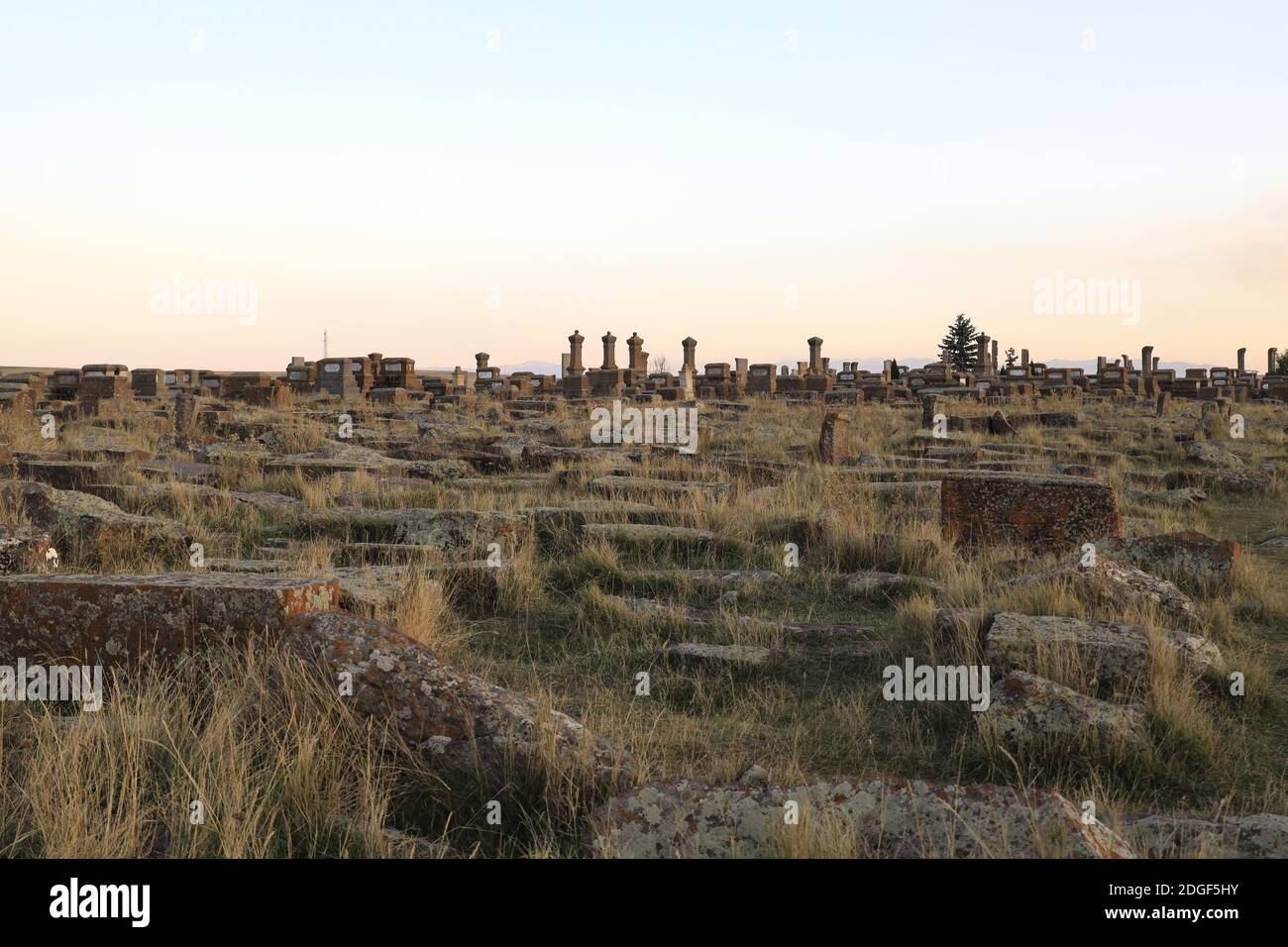 Noratus cemetery at Sevan lake, Armenia, Asia Stock Photo - Alamy