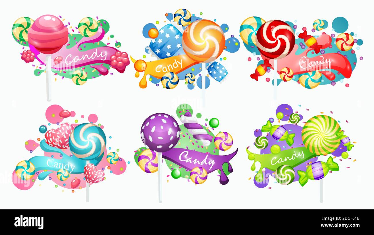 Christmas background lollipops on Stock Vector Images - Alamy